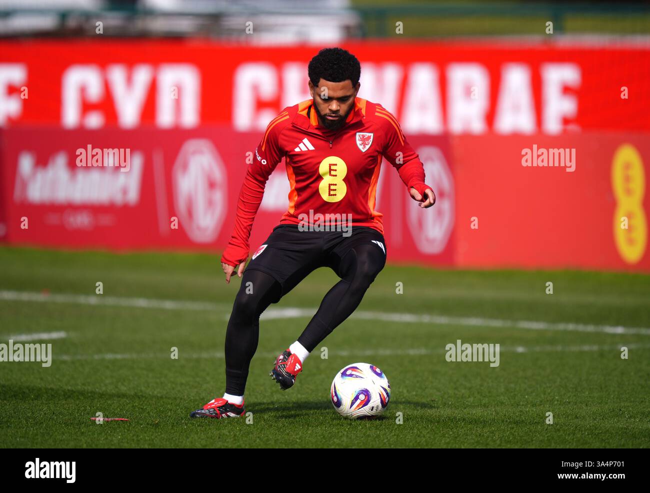 Wales' Jay Dasilva during a training session at FAW HQ, Vale Resort ...