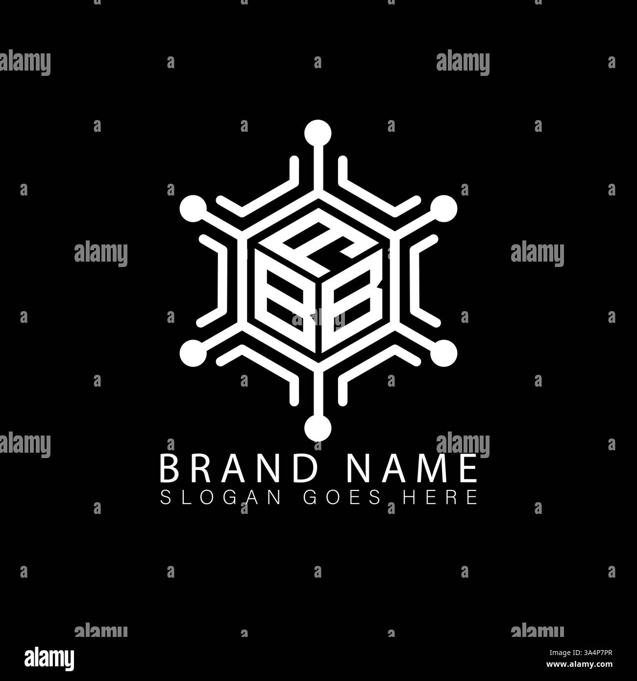 ABB Unique modern flat abstract geometric initials vector letter logo ...