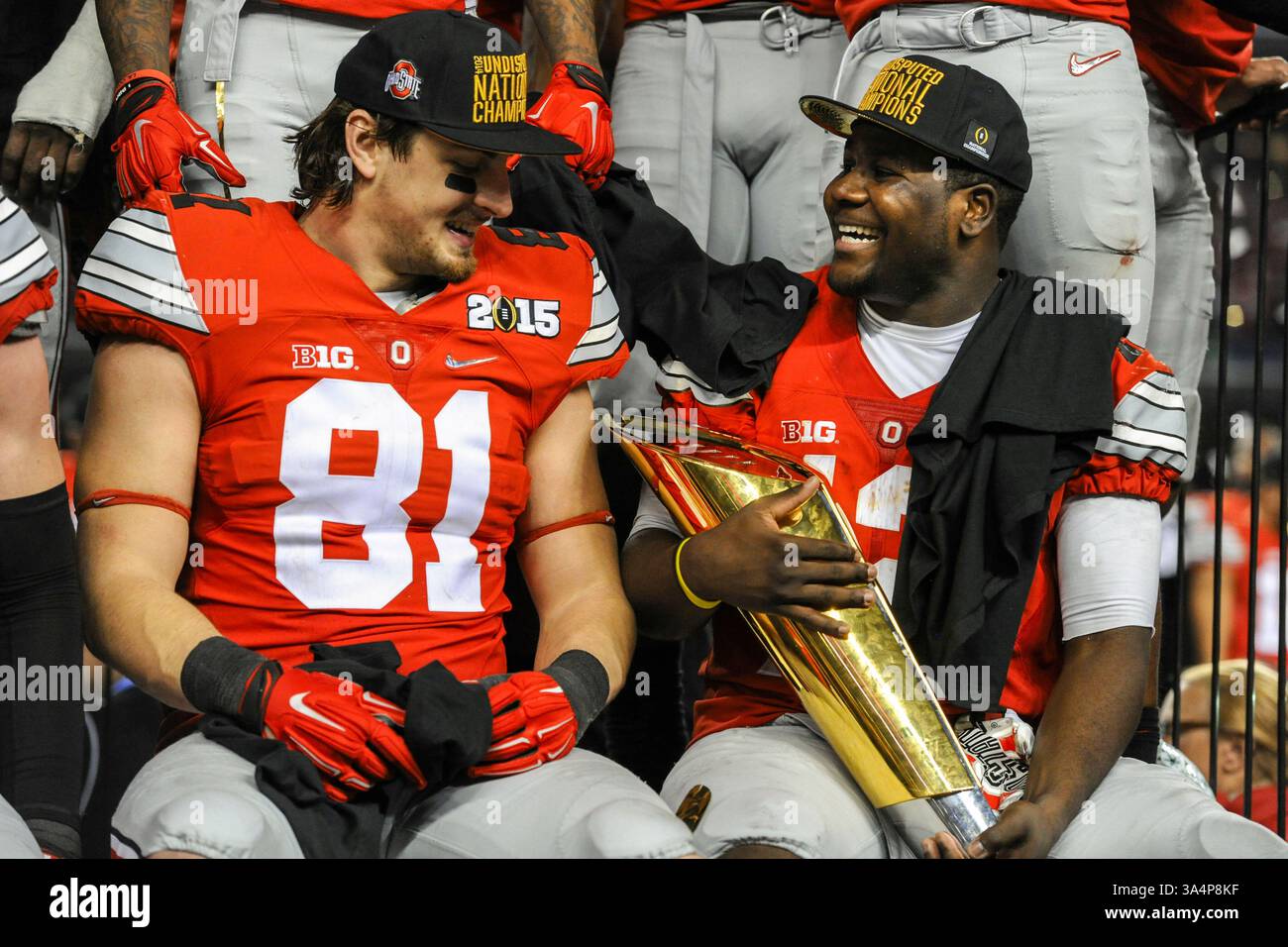 College football playoff national championship trophy hi-res stock ...