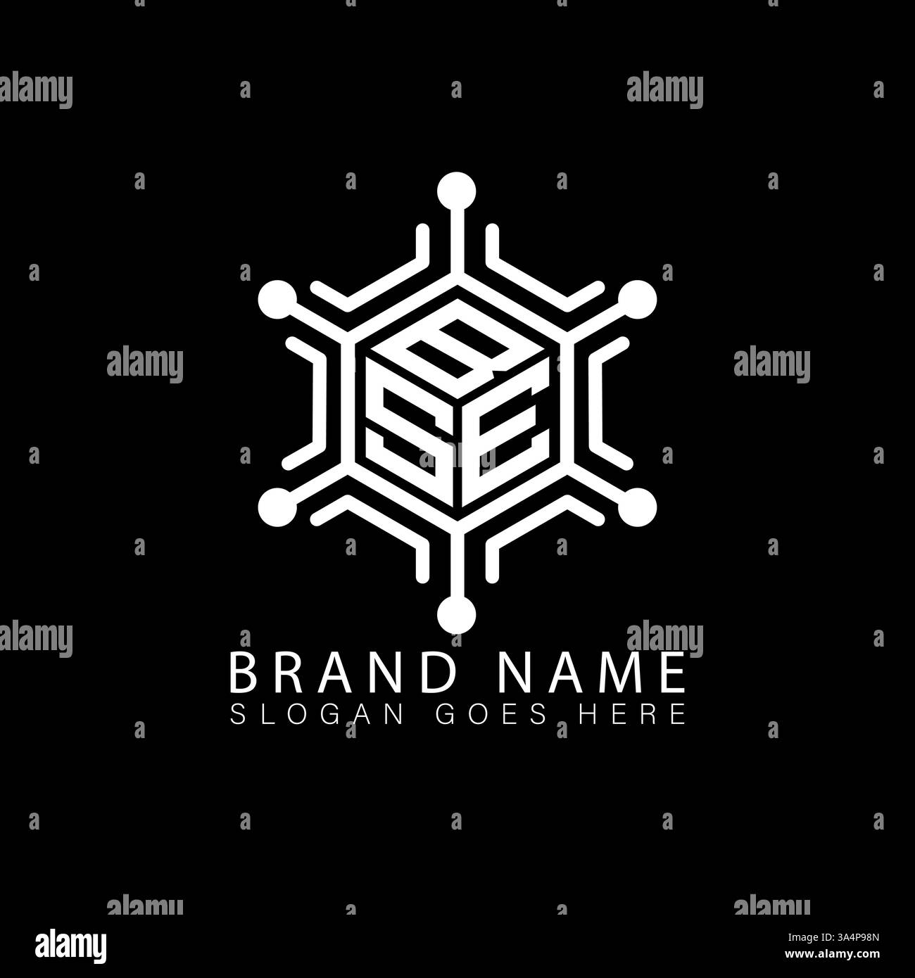 BSE Unique modern flat abstract geometric initials vector letter logo ...