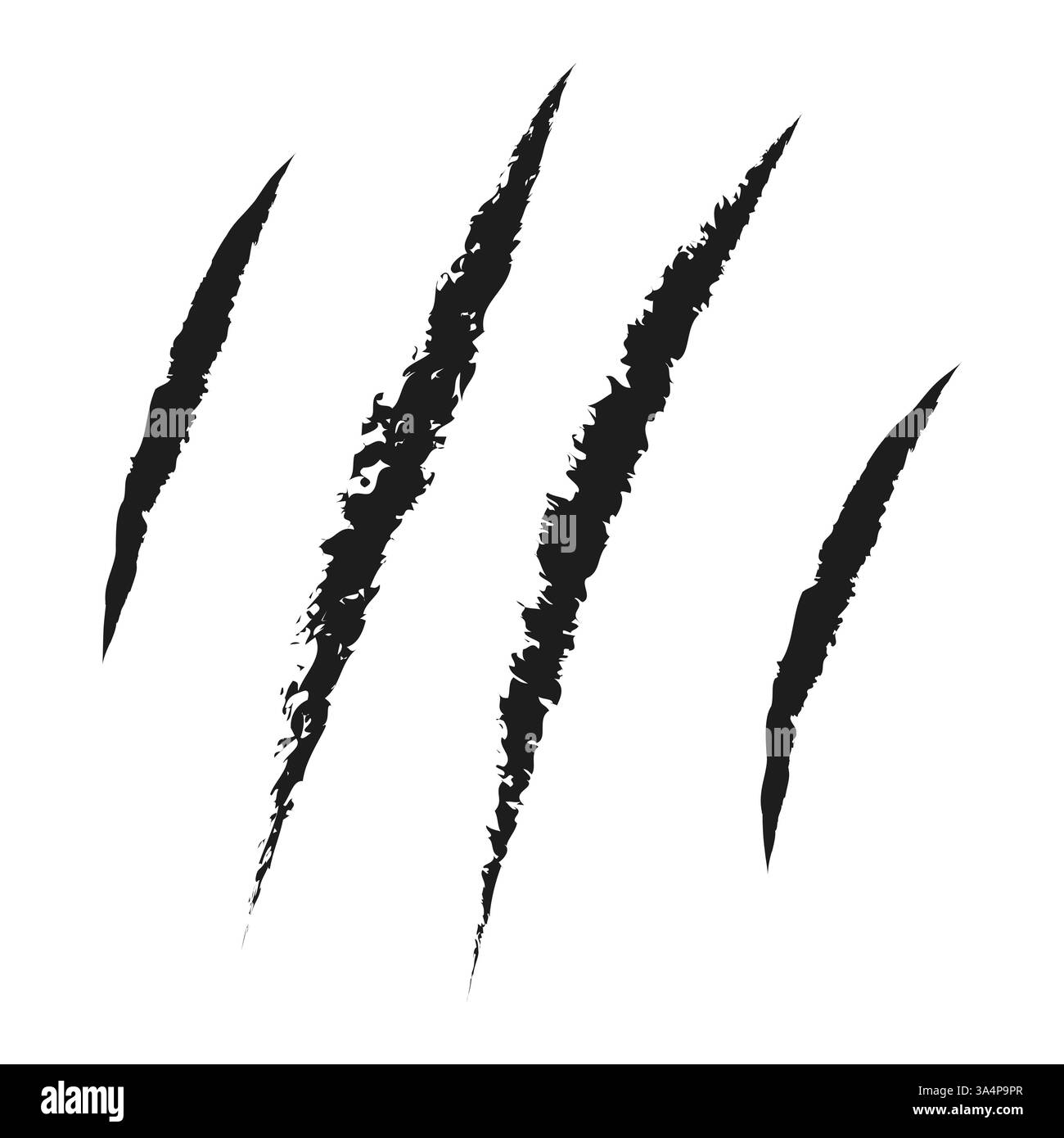Cartoon claw scratches Grunge Animal Scratch Marks Graphic Stock Vector ...