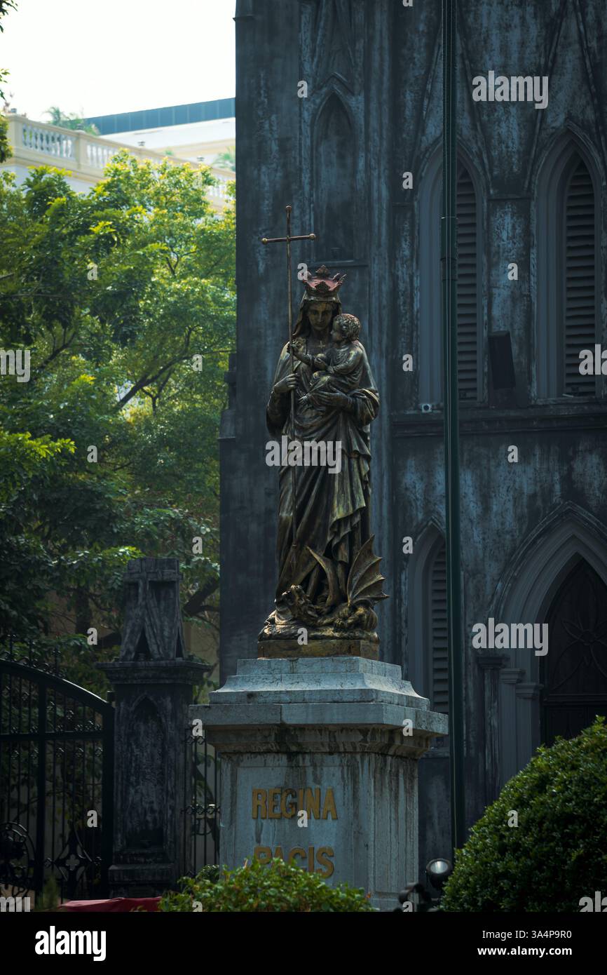 The statue is of Mother Maria In front of St. Josephs Cathedral Stock ...