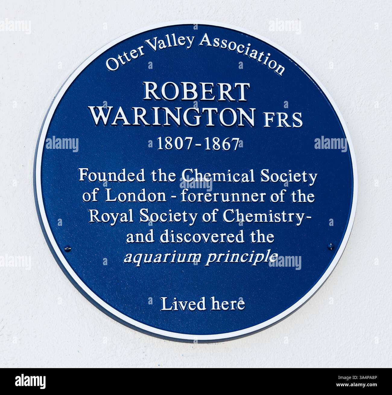 Unveiling a Blue Plaque to celebrate the life of Robert Warington Stock ...