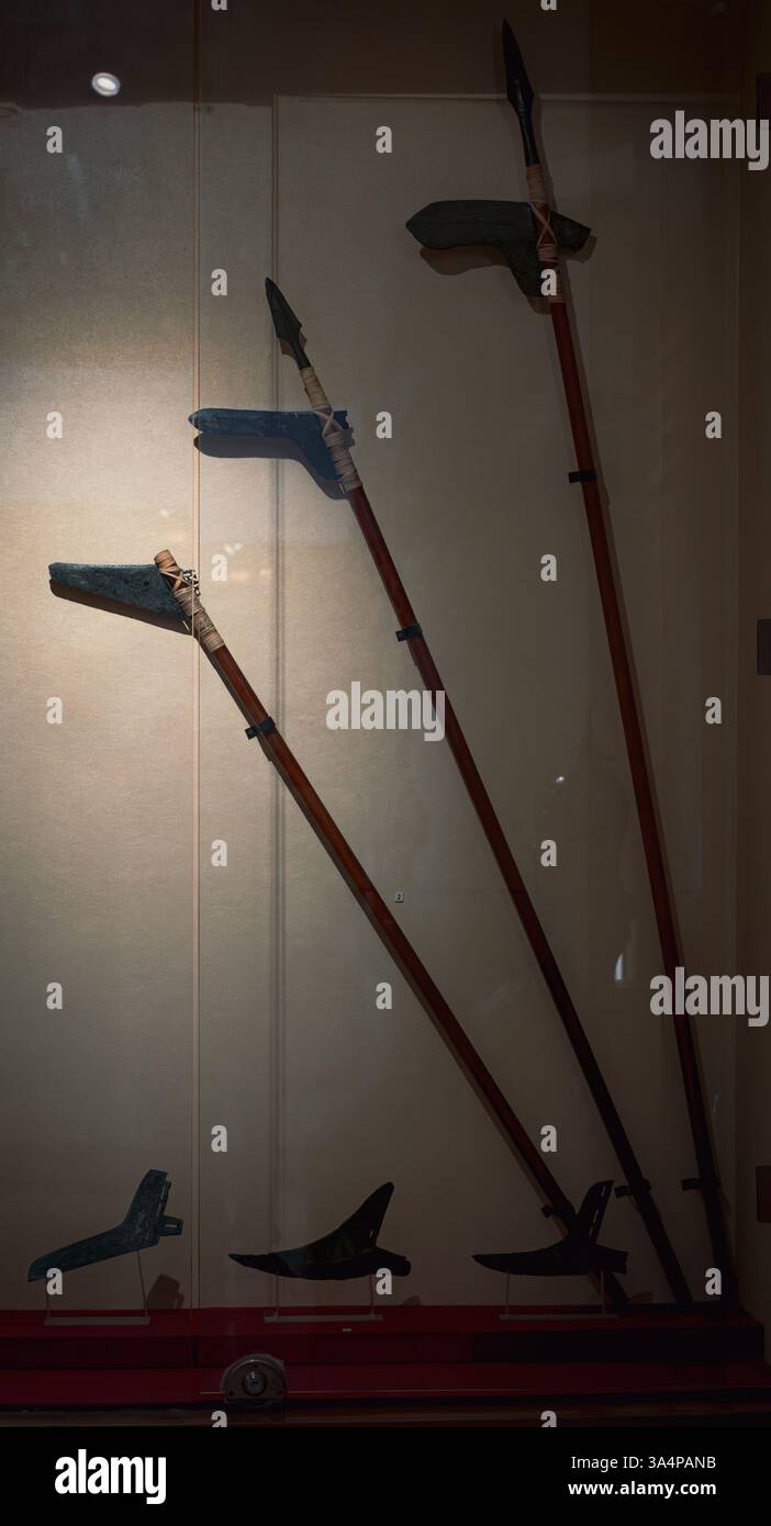 Ancient Spear Display at the Hanoi Military History Museum Stock Photo - Alamy