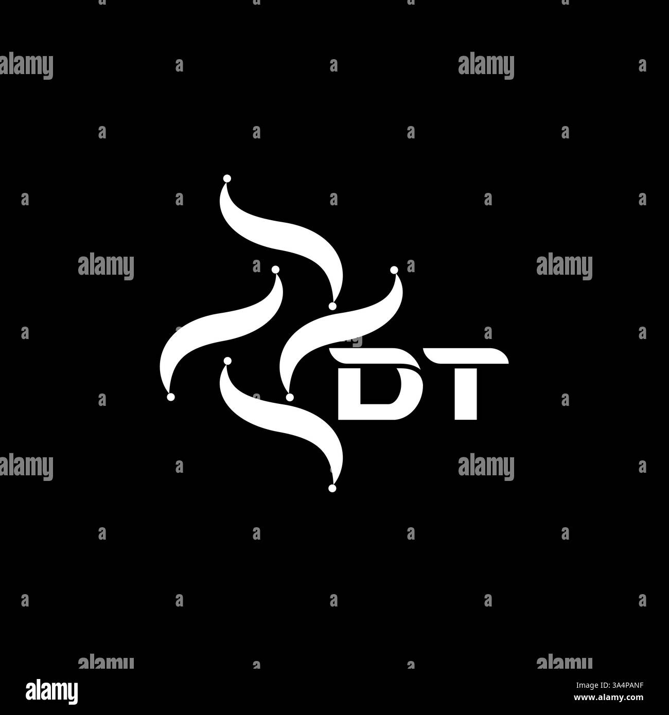 DT Unique modern flat abstract geometric initials vector letter logo ...