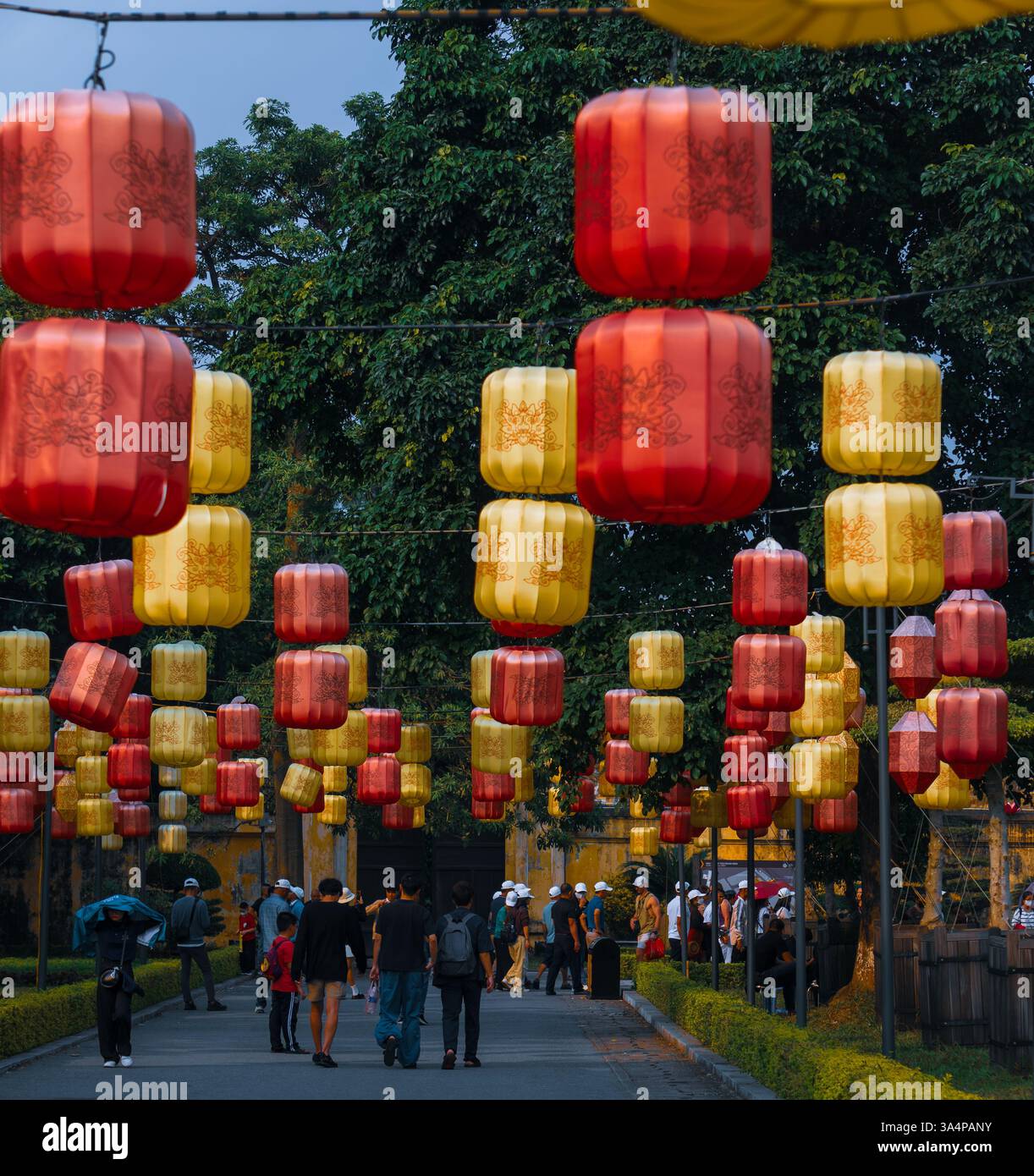 Hanging Decorative Lanterns at the Imperial Citadel of Thang Long Stock ...