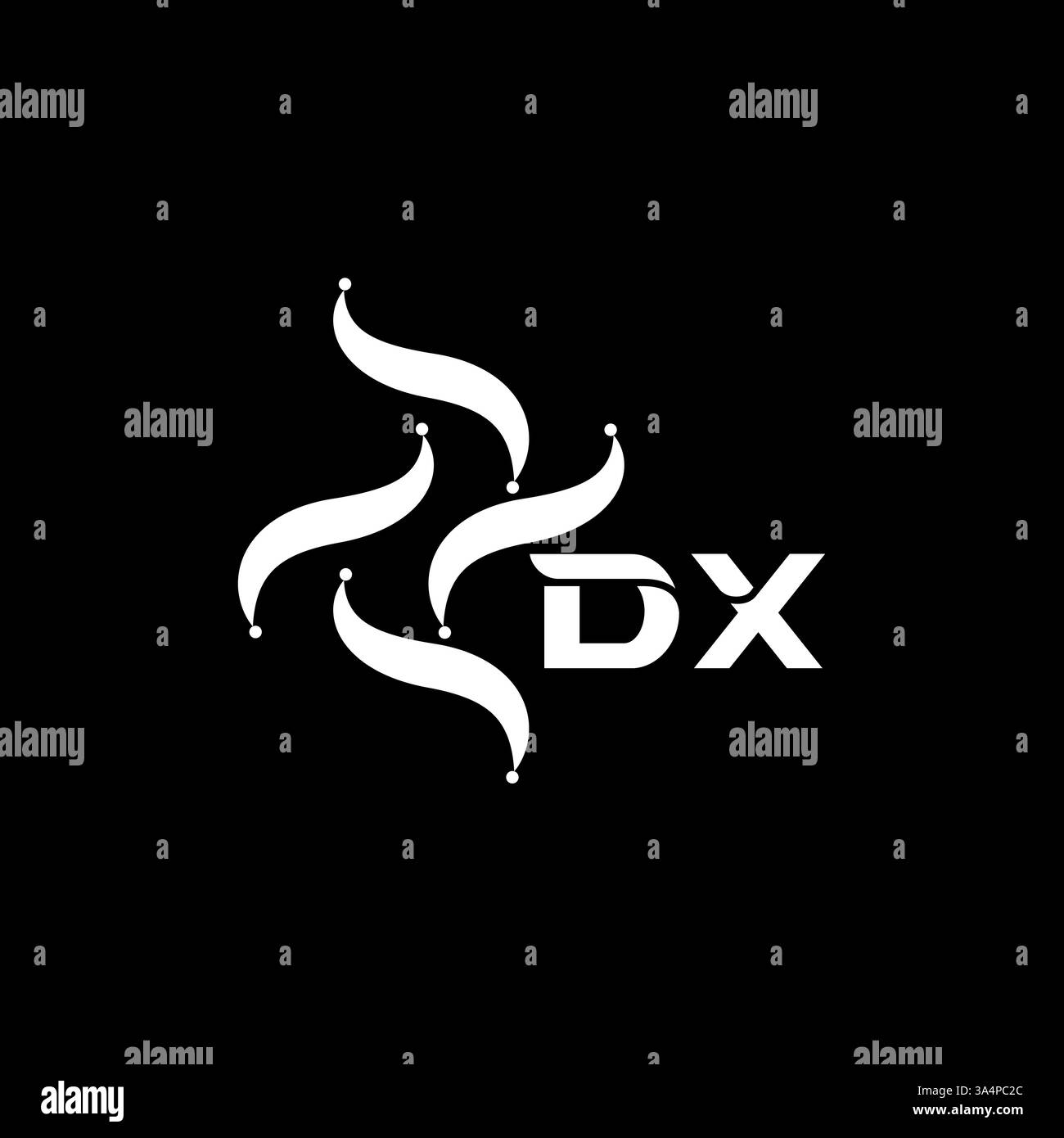 DX Unique modern flat abstract geometric initials vector letter logo ...