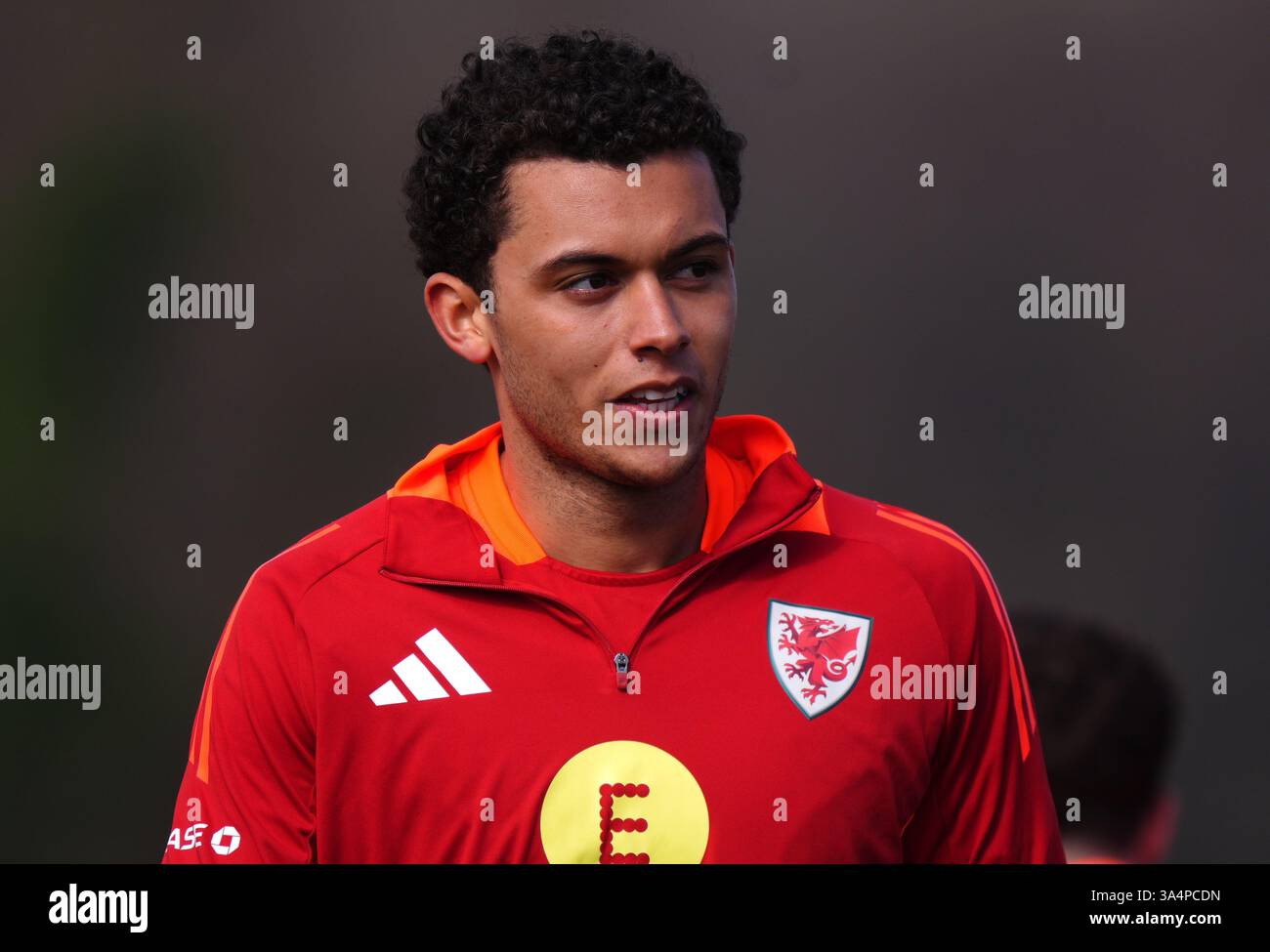 Wales' Brennan Johnson during a training session at FAW HQ, Vale Resort ...
