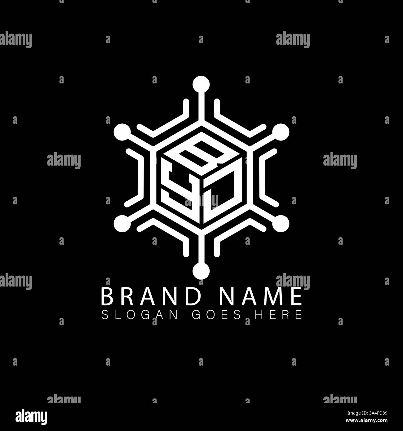 BYD Unique modern flat abstract geometric initials vector letter logo ...