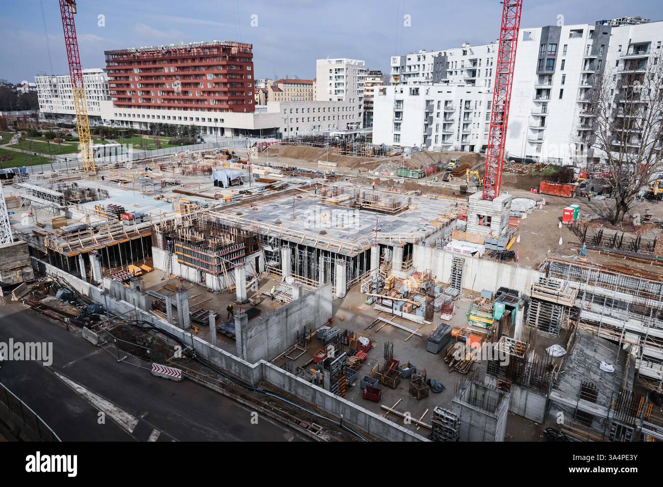 Milan, Italy. 19th Mar, 2025. Milan, The construction site of the ...