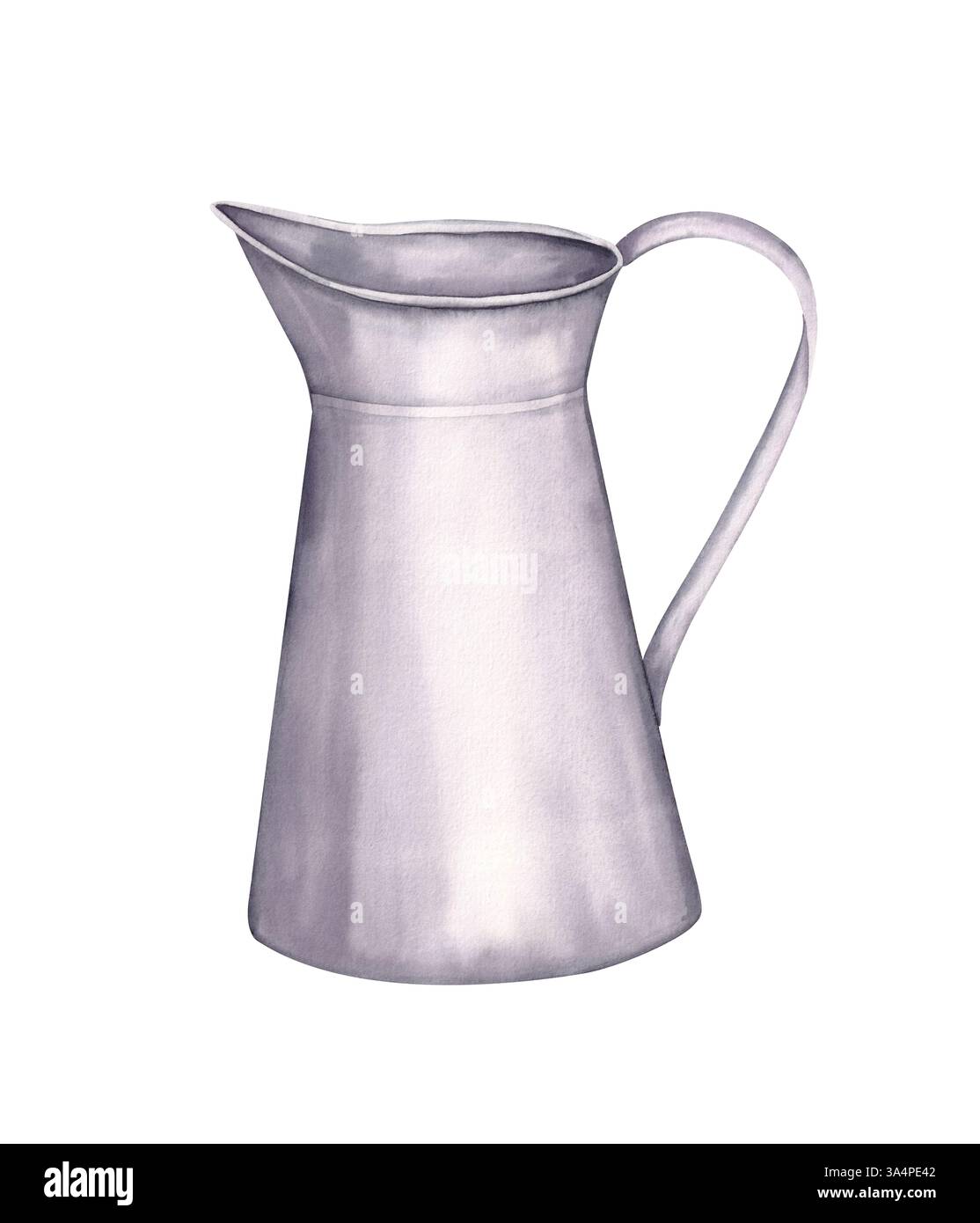 Watercolor hand drawn jug. Illustration isolated on white background ...