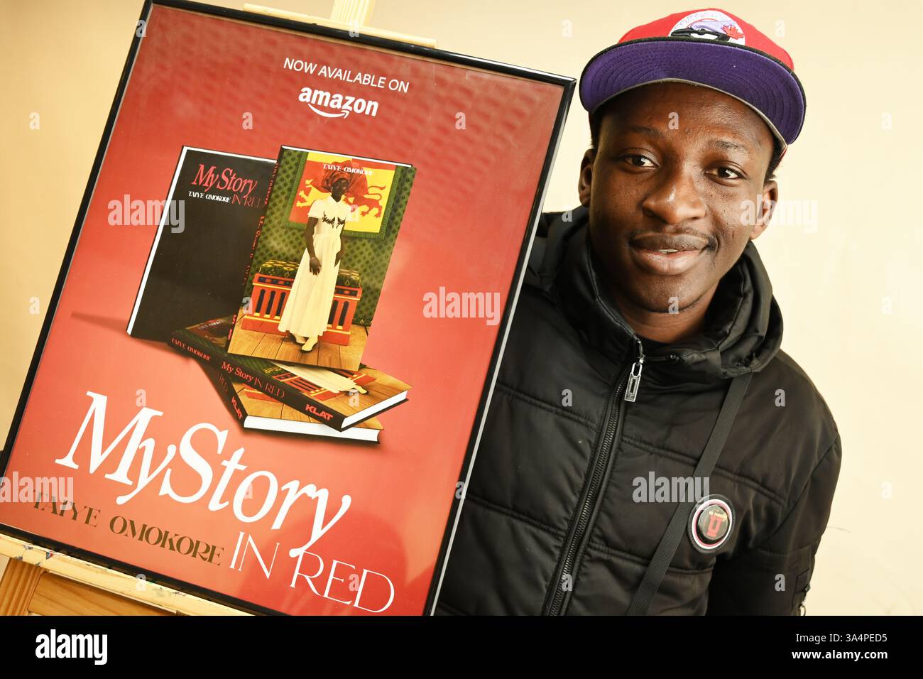 Taiye Omokore with his new book My Life in Red Stock Photo - Alamy
