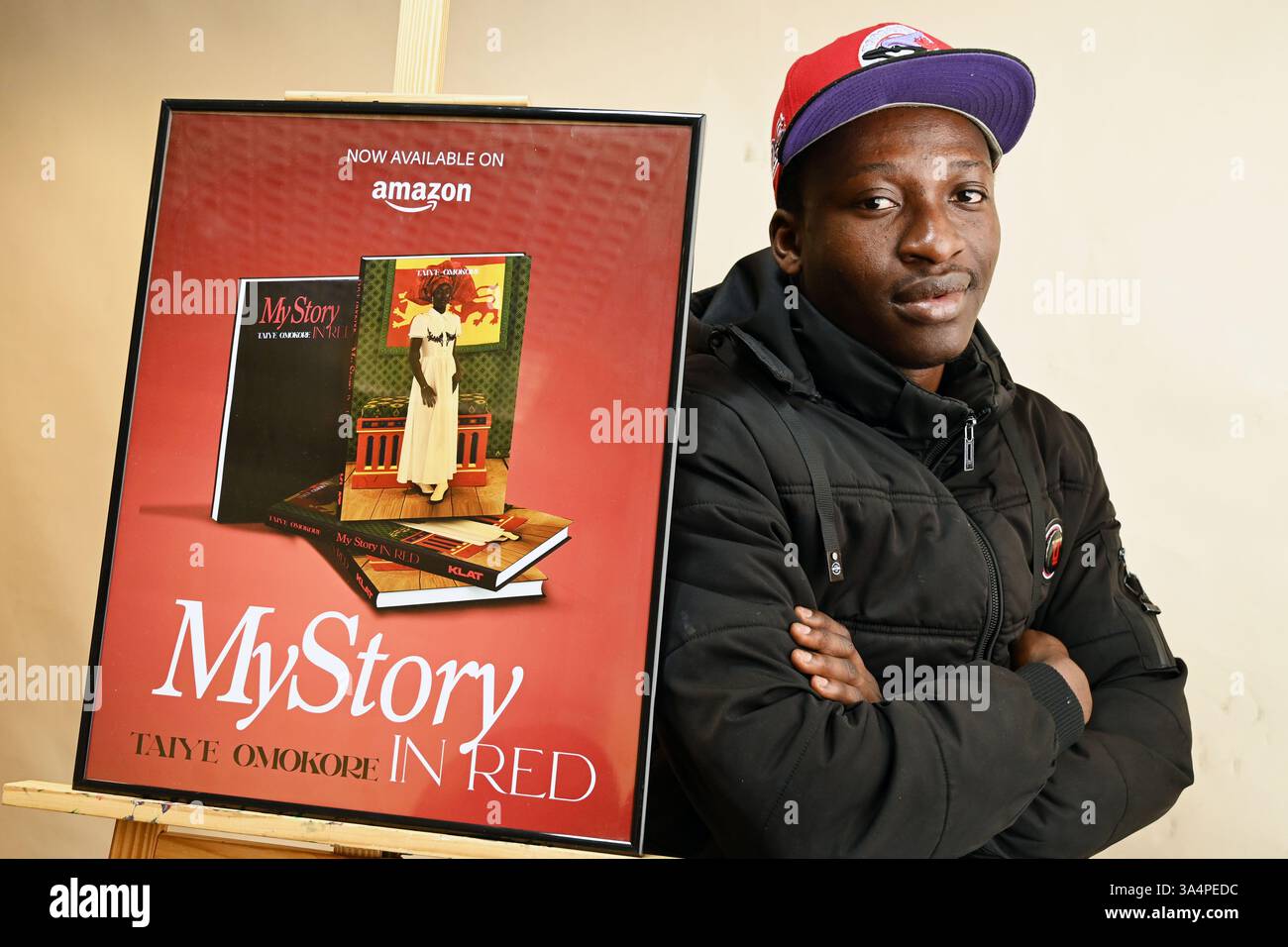 Taiye Omokore with his new book My Life in Red Stock Photo - Alamy