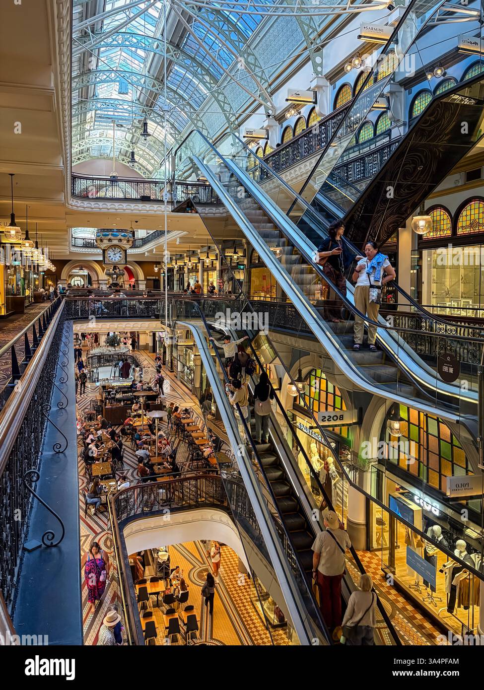 Interiors of the Queen Victoria Building (QVB) in Sydney, Australia ...