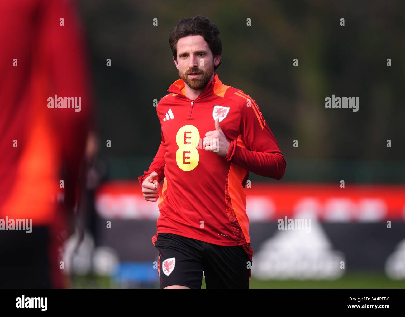 Wales' Joe Allen during a training session at FAW HQ, Vale Resort ...