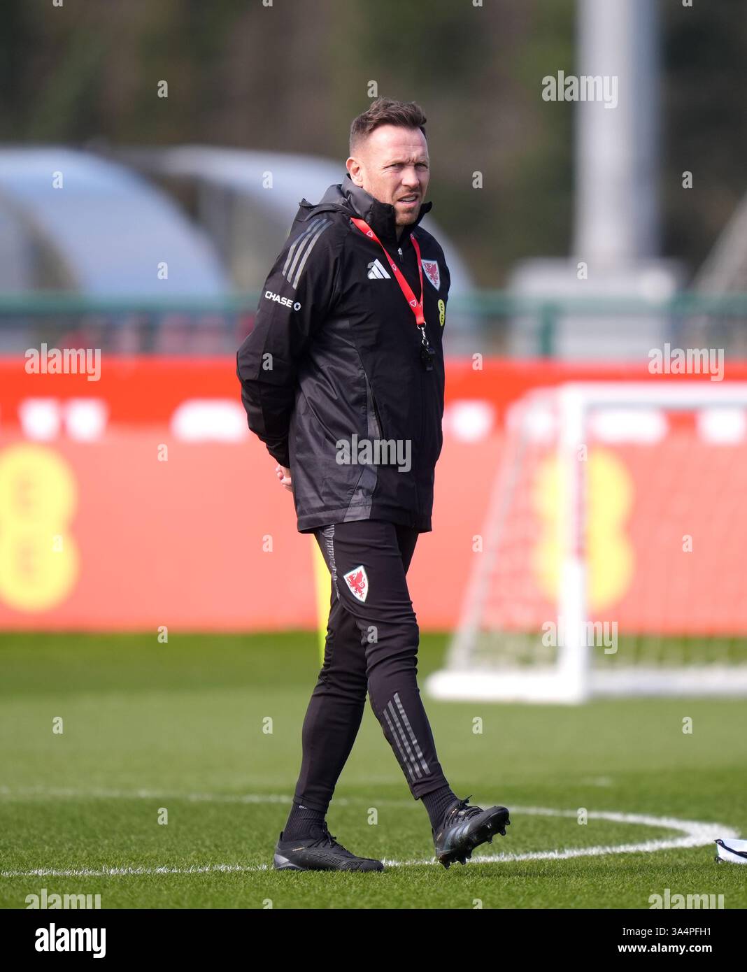 Wales manager Craig Bellamy during a training session at FAW HQ, Vale ...