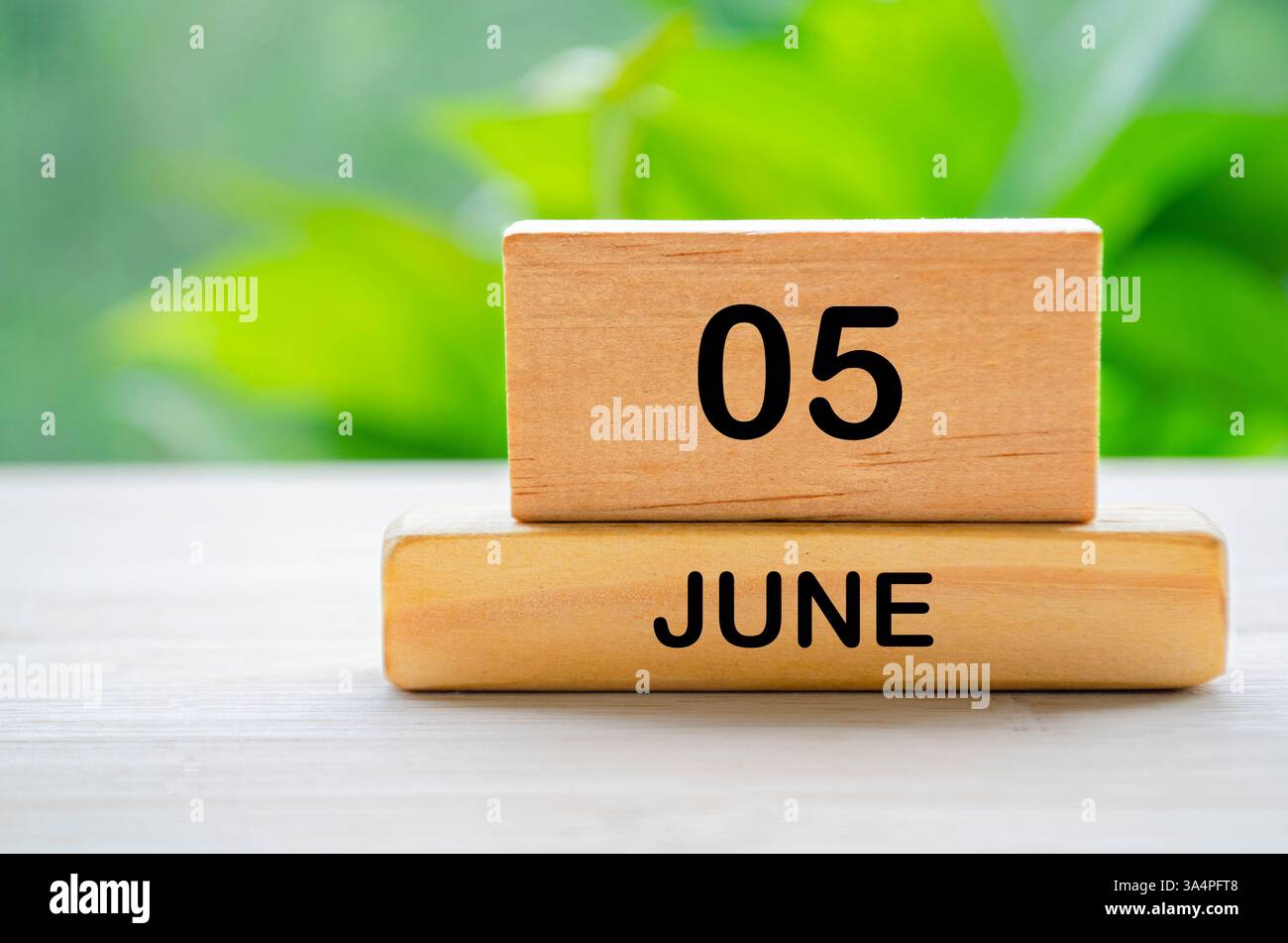 5 June wooden calendar with customizable space for text or ideas. June ...