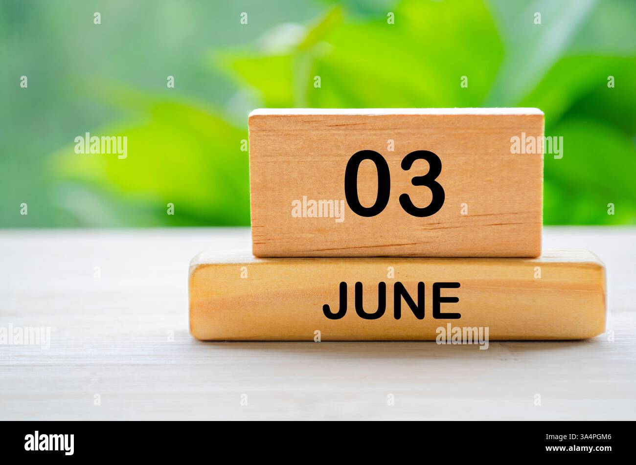 3 June wooden calendar with customizable space for text or ideas. June ...