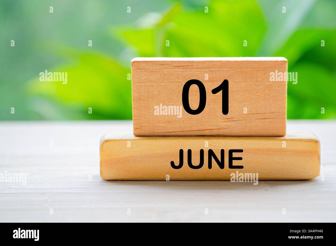 1 June wooden calendar with customizable space for text or ideas. June ...