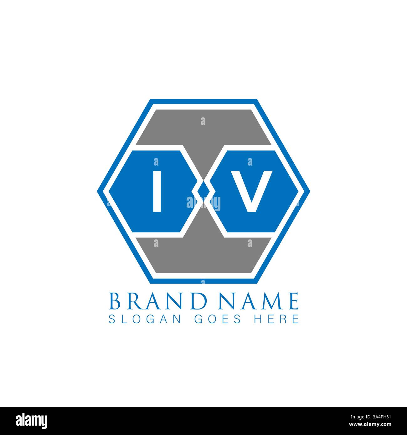 IV Unique modern flat abstract geometric initials vector letter logo ...