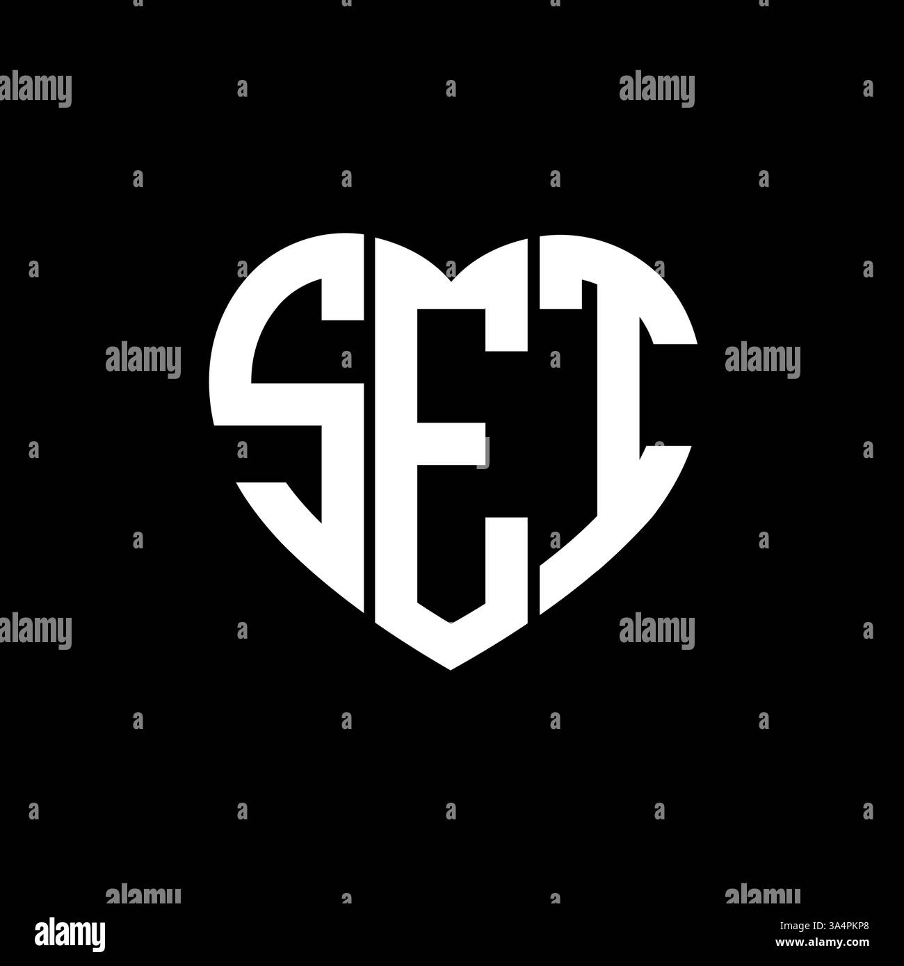 SET Unique modern flat abstract geometric initials vector letter logo ...