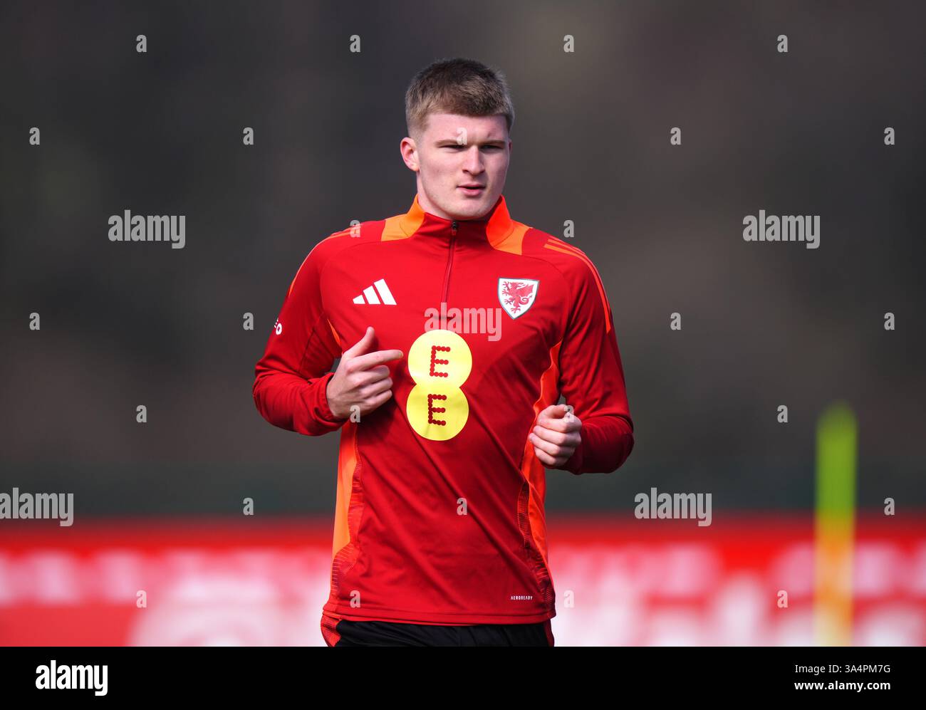 Wales' Jordan James during a training session at FAW HQ, Vale Resort ...