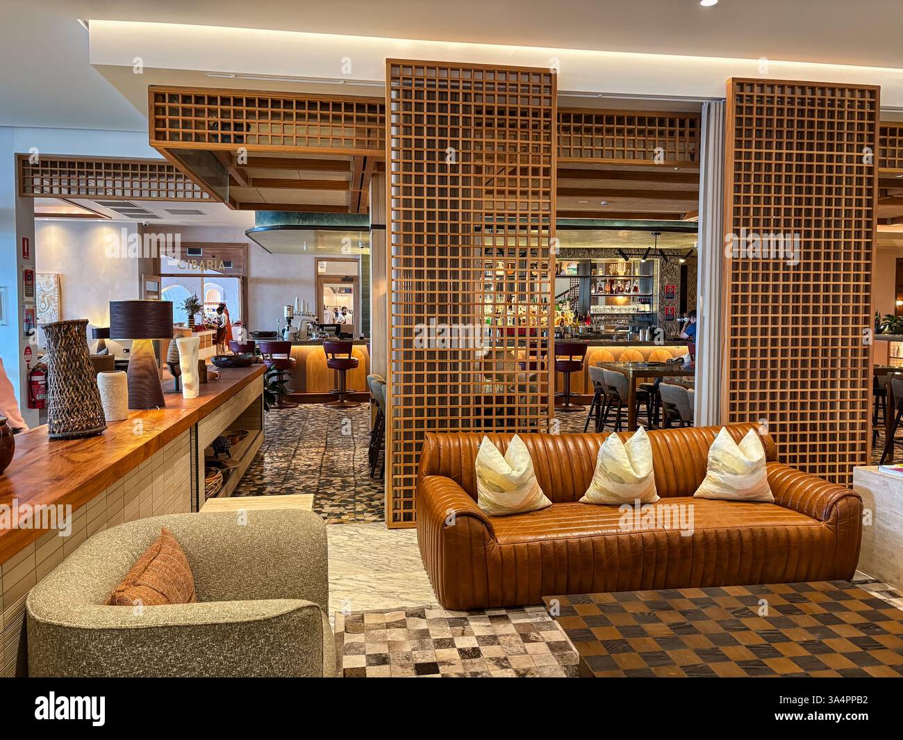 An inside view of the Manly Pacific Hotel in Sydney, Australia, showing ...