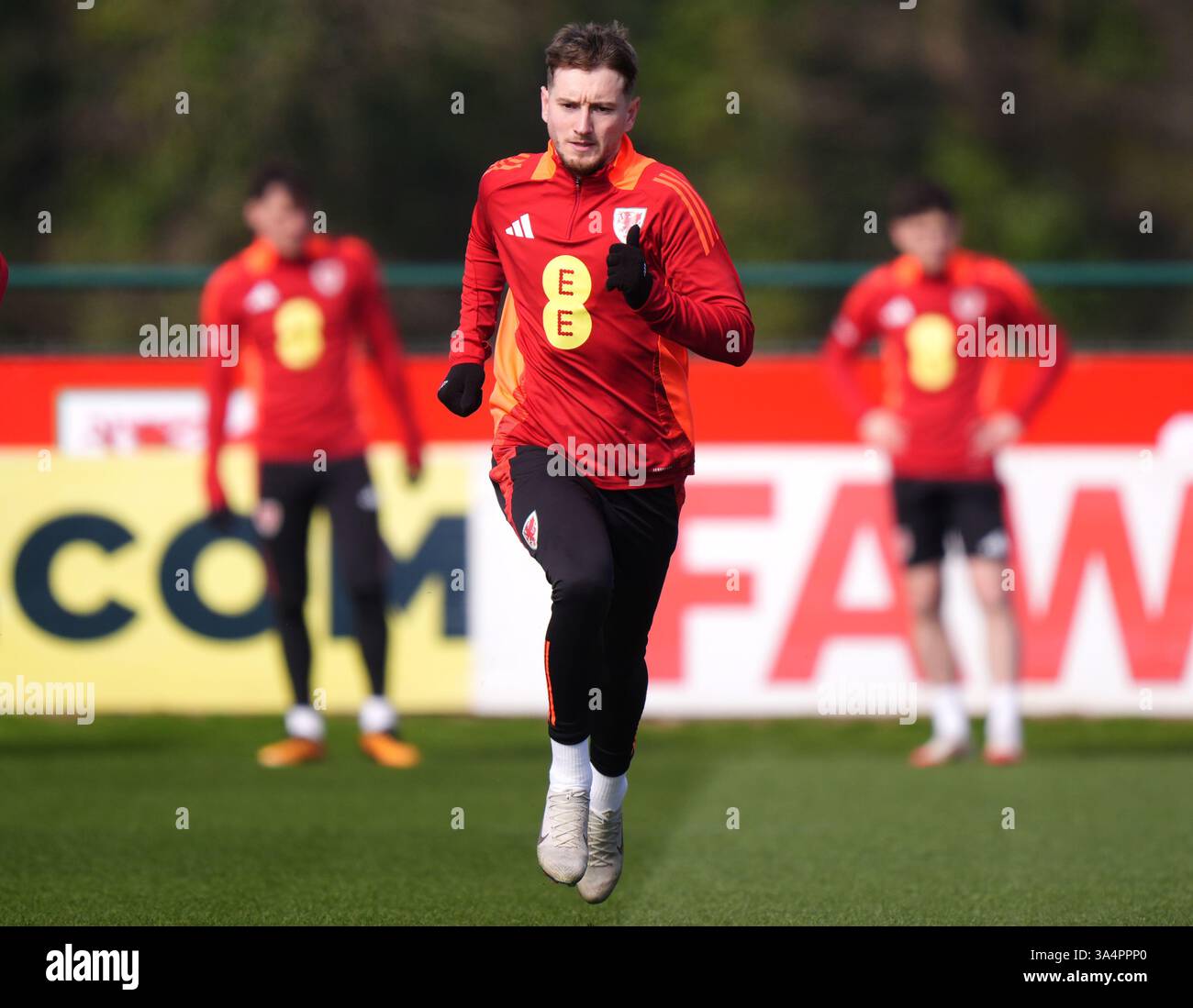 Wales' David Brooks during a training session at FAW HQ, Vale Resort ...