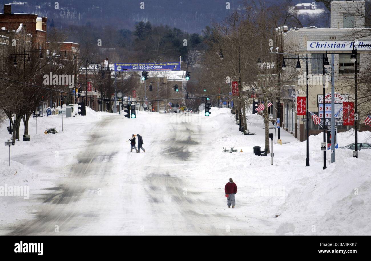 Jan. 27, 2015 - Manchester, Connecticut, U.S. - Main Street in ...