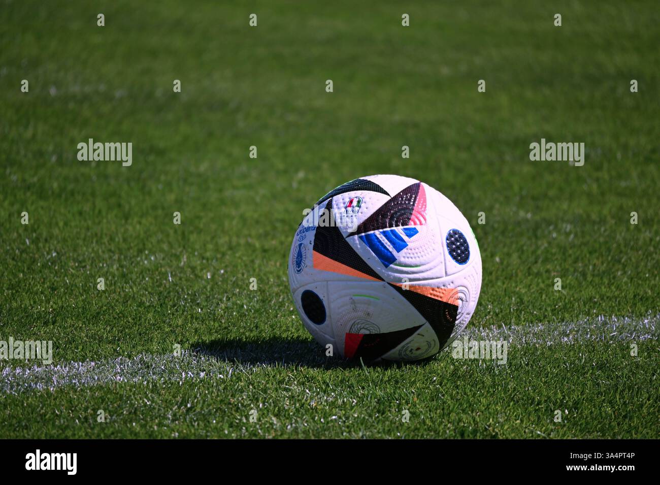 Cosenza, Italy. 19th Mar, 2025. Match ball during UEFA U19 European ...