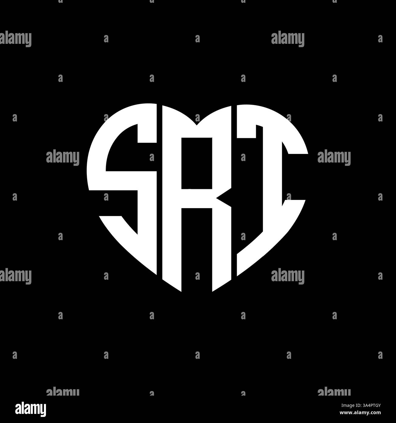 SRT Unique modern flat abstract geometric initials vector letter logo ...