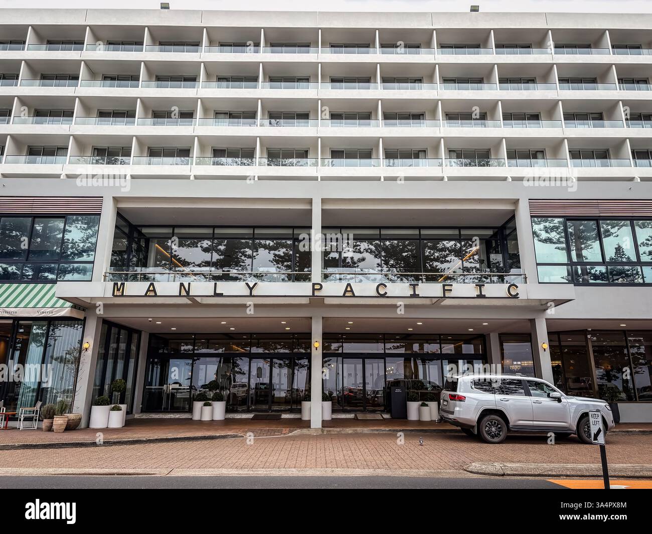 Architectural view of the Manly Pacific Hotel's façade in Sydney ...
