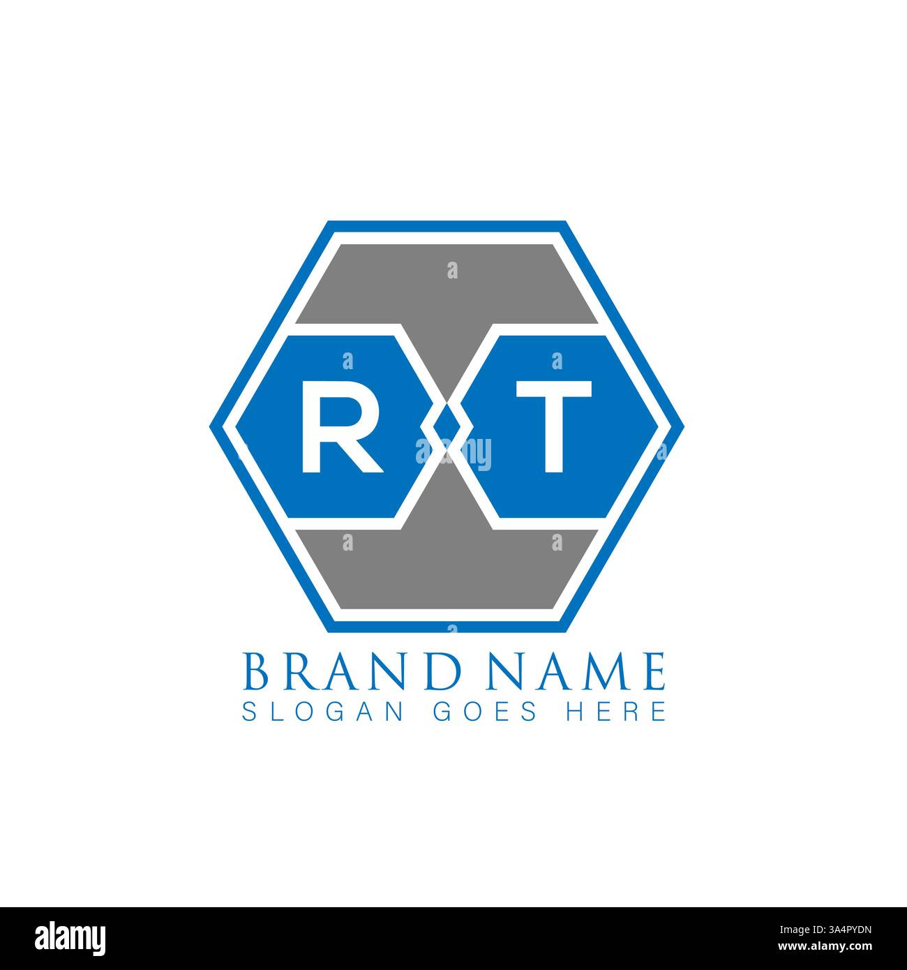 RT Unique modern flat abstract geometric initials vector letter logo ...