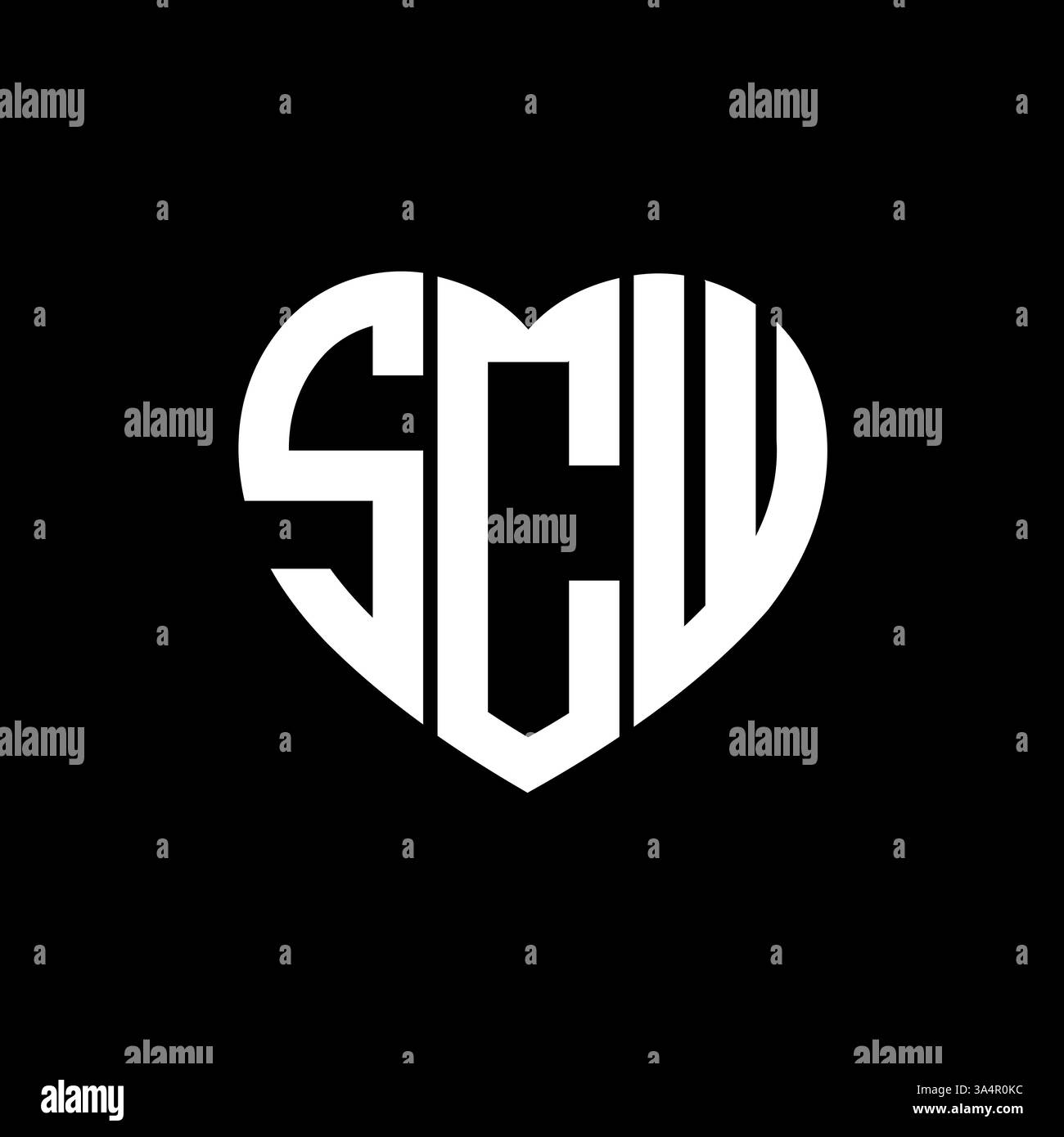 SCW Unique modern flat abstract geometric initials vector letter logo ...