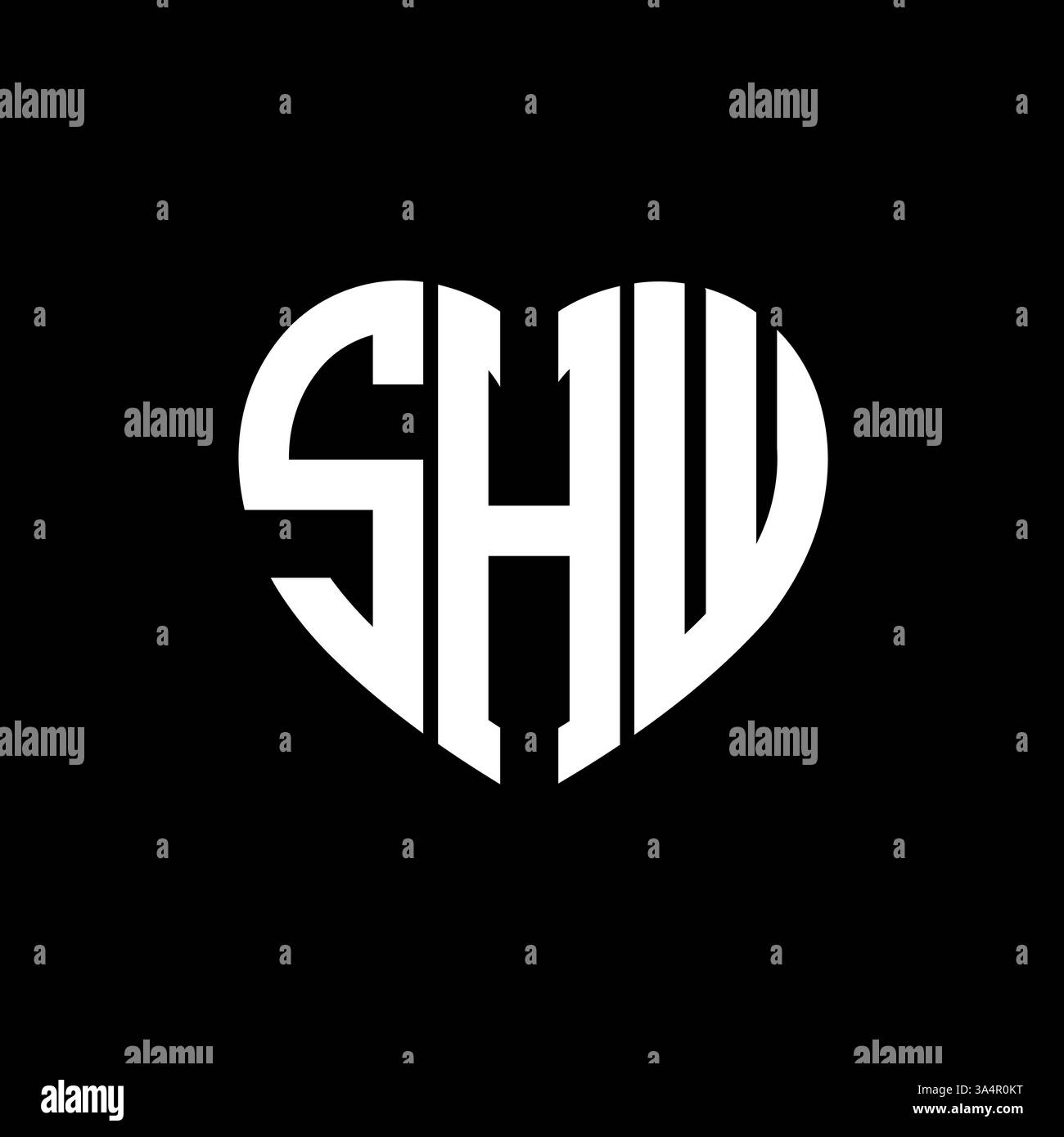 Letter shw logo Black and White Stock Photos & Images - Alamy