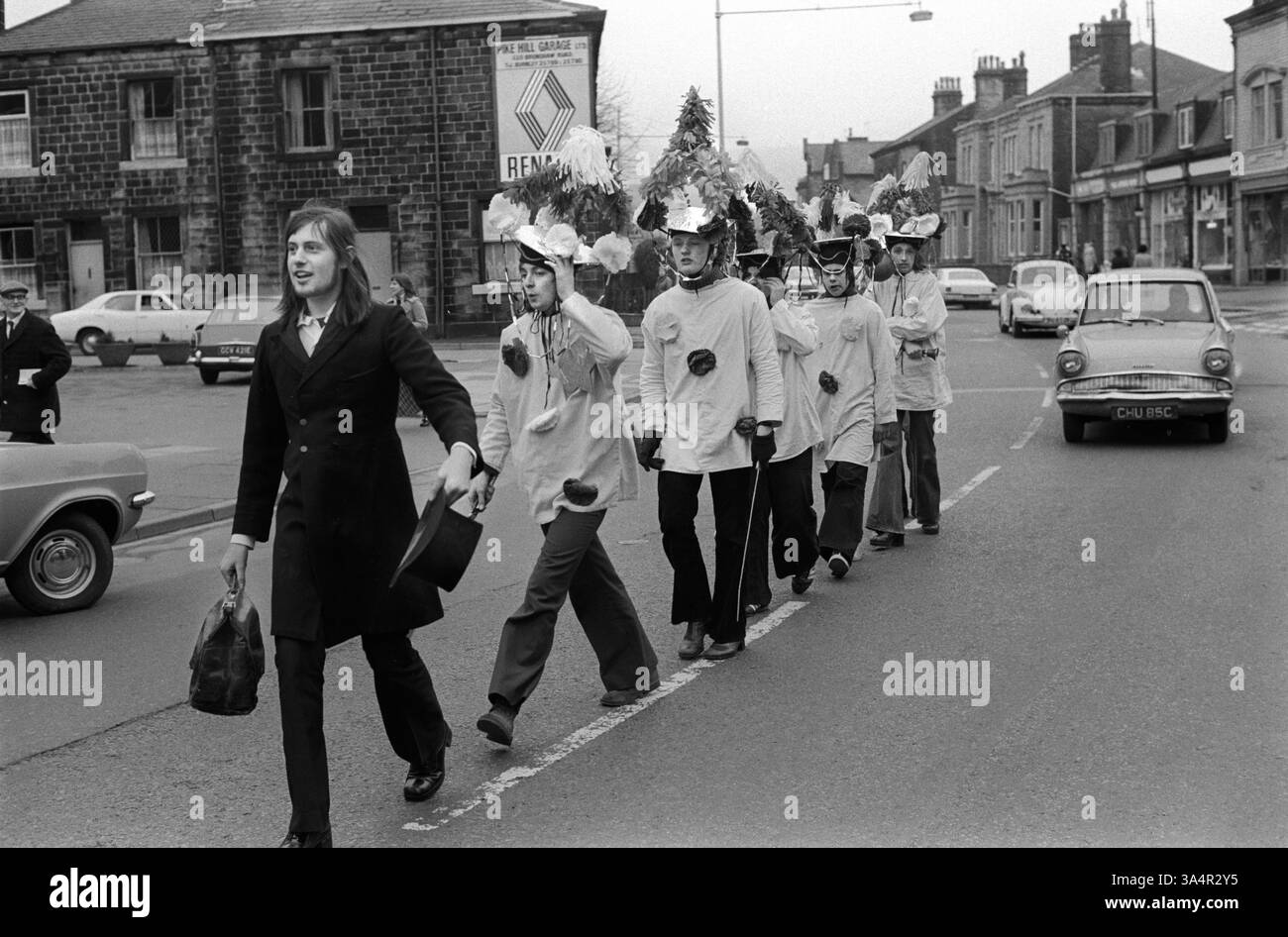 Midgley Pace Egg Play 1970s UK. Boys of Calder Valley High School ...