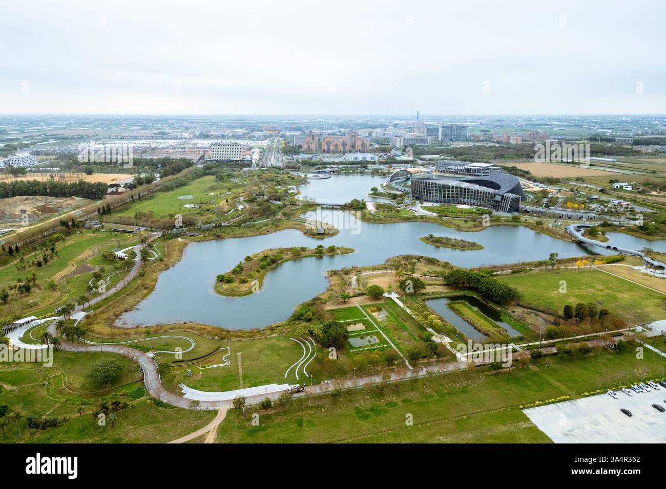 Aerial view of Southern Branch of The National Palace Museum in Chiayi ...