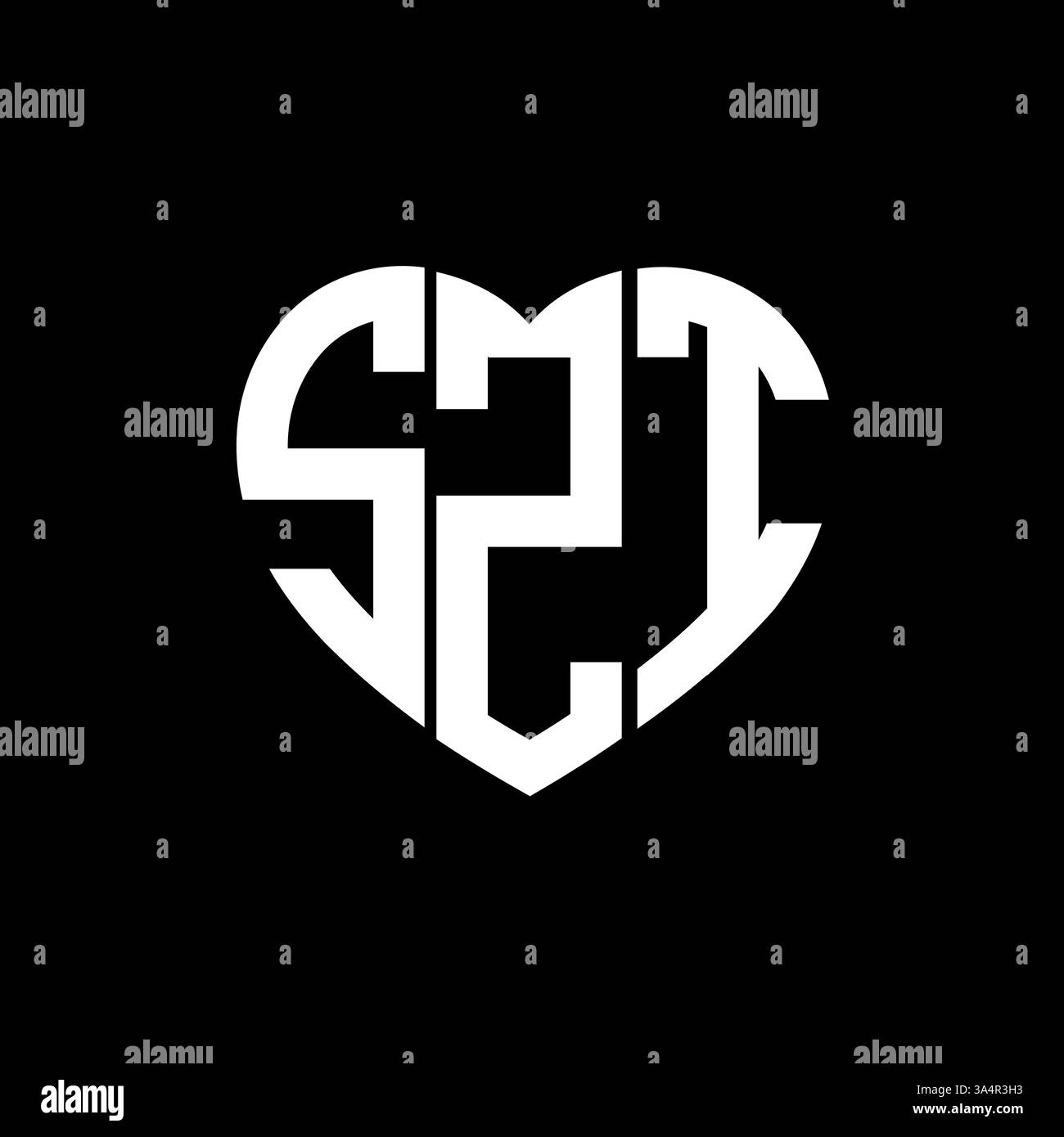 SZT Unique modern flat abstract geometric initials vector letter logo ...