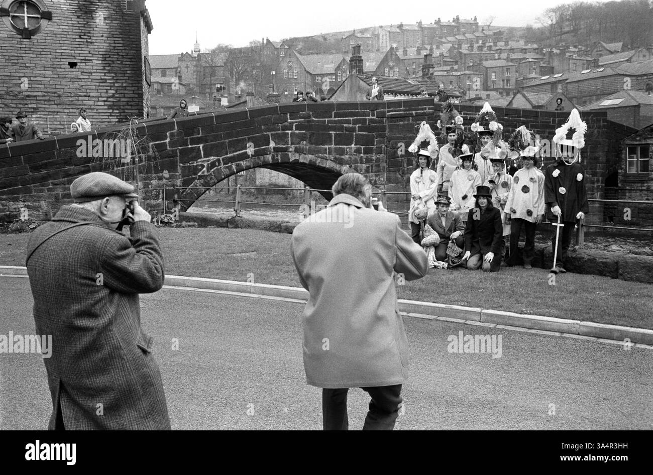 Midgley Pace Egg Play. Hebden Bridge, Yorkshire. England 1970s UK. Boys ...