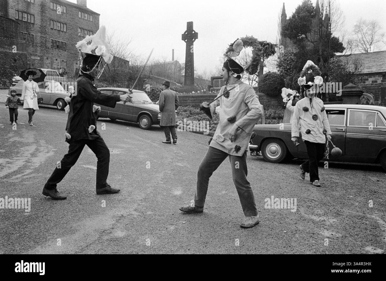Midgley Pace Egg Play 1970s UK. Boys of Calder Valley High School ...