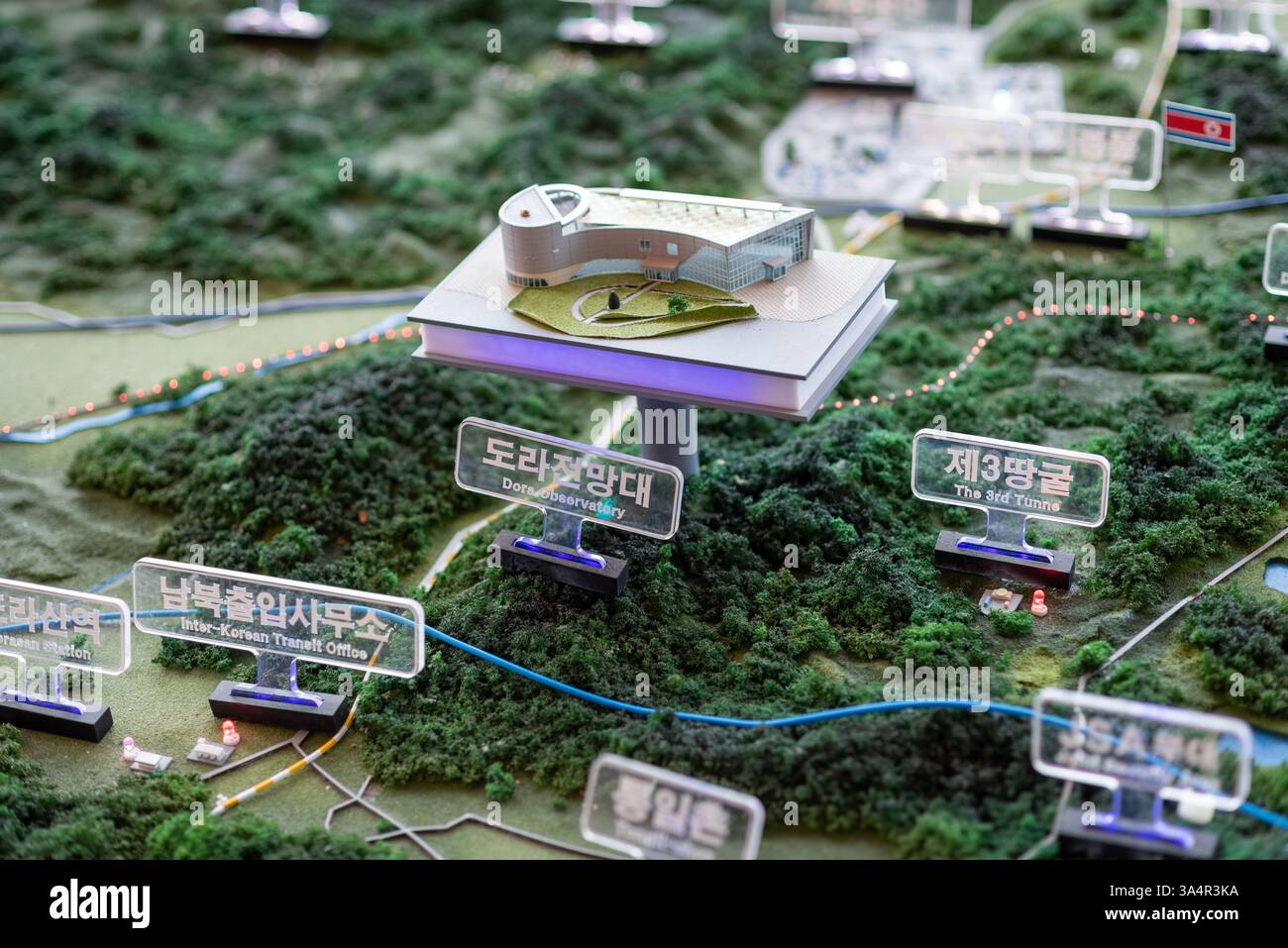 Model map of the DMZ near Third Infiltration Tunnel in Korean ...