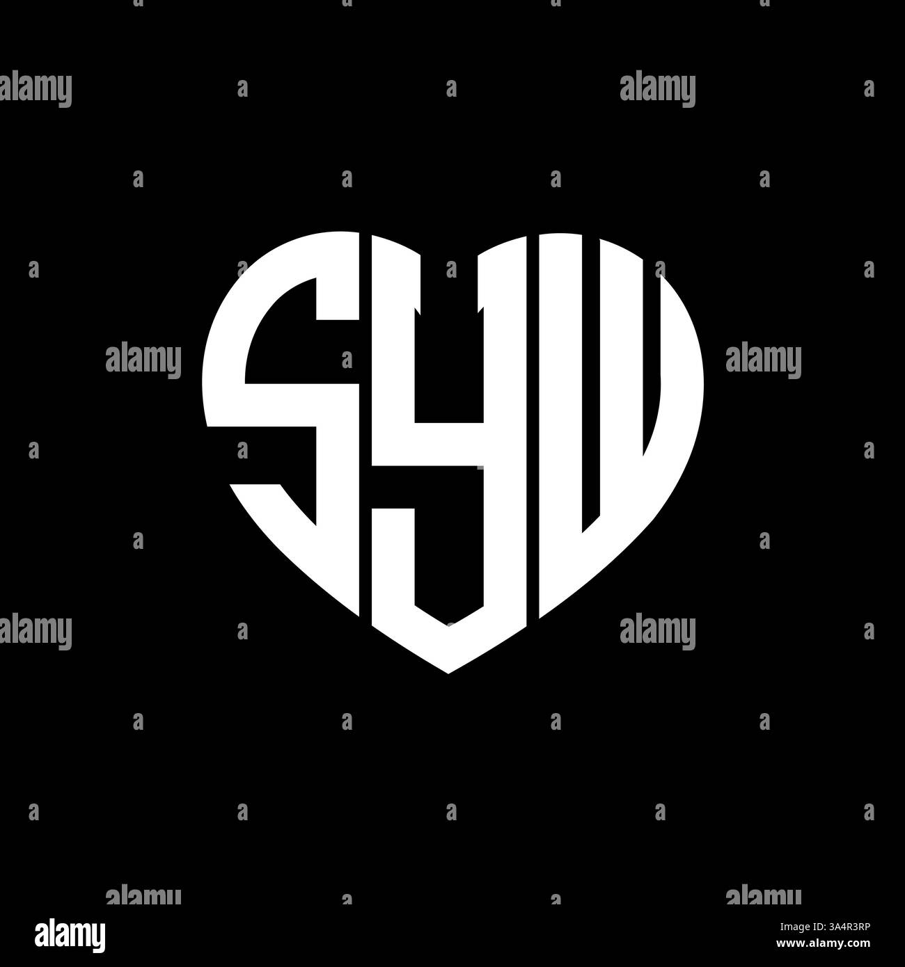 SYW Unique modern flat abstract geometric initials vector letter logo ...