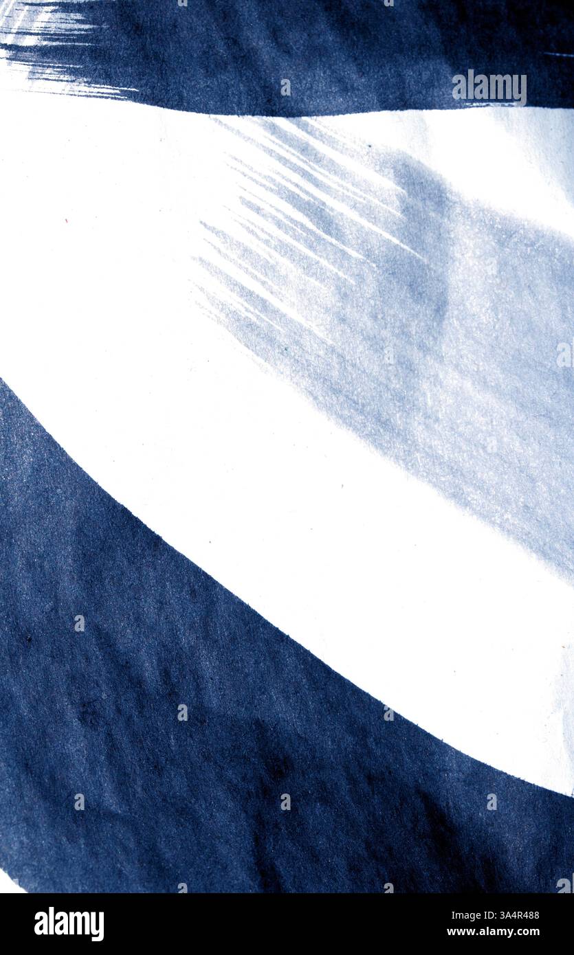 Monochrome Blue Ink Wash Gentle Gradient Background with Splash Drip ...