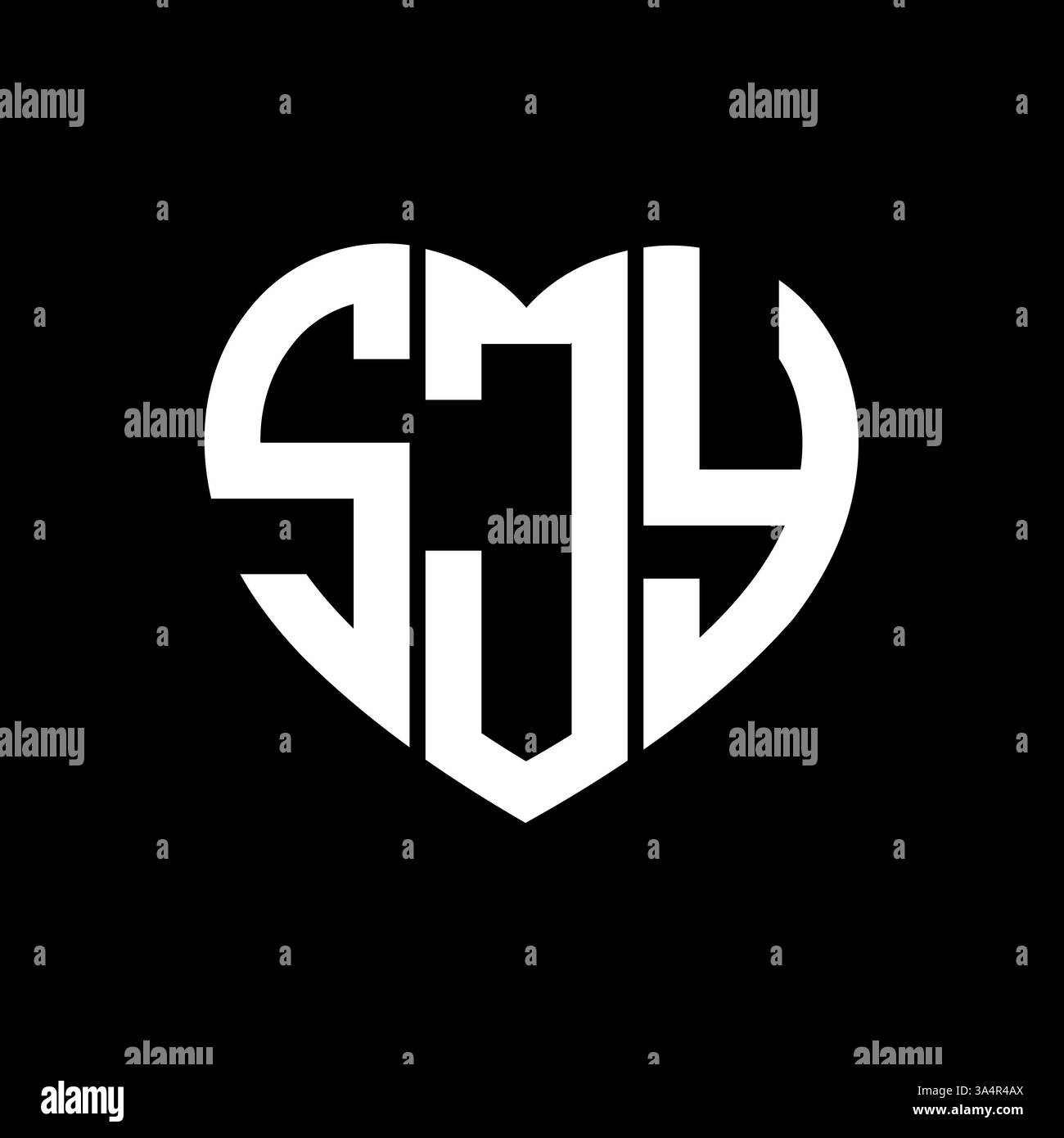 SJY Unique modern flat abstract geometric initials vector letter logo ...