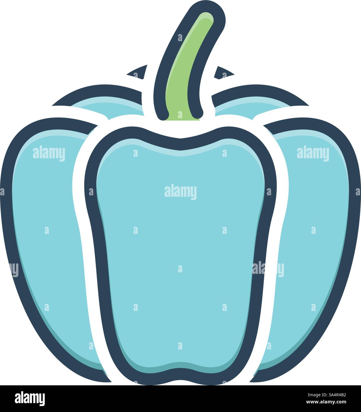 Bell pepper silhouette Stock Vector Images - Alamy