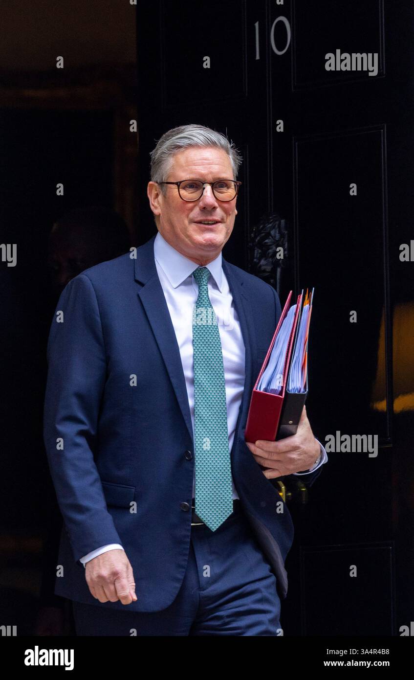 London, UK. 19th Mar, 2025. Prime Minister, Sir Keir Starmer, leaves 10 ...