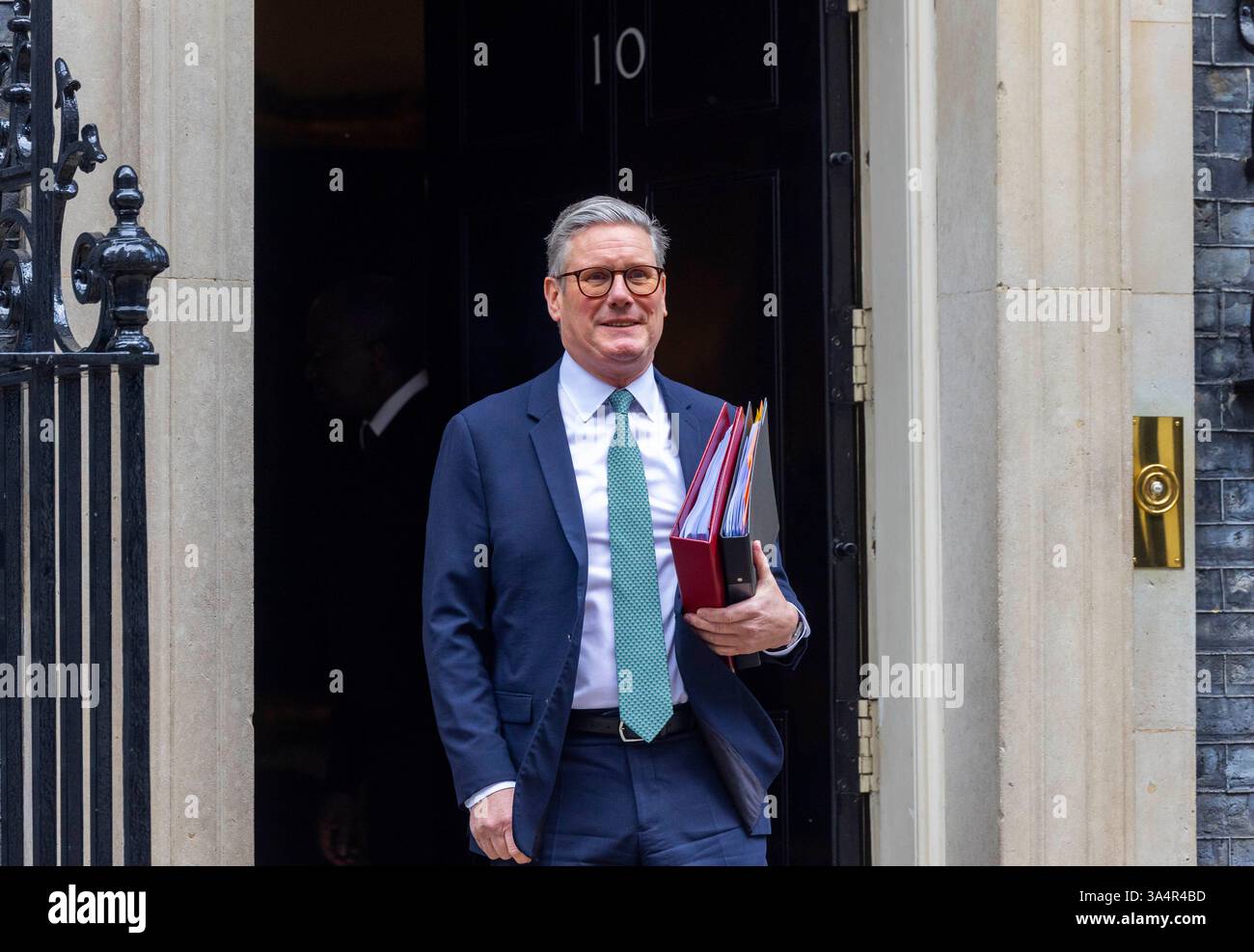 London, UK. 19th Mar, 2025. Prime Minister, Sir Keir Starmer, leaves 10 ...