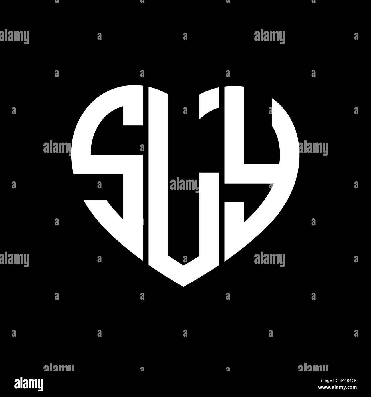 SLY Unique modern flat abstract geometric initials vector letter logo ...