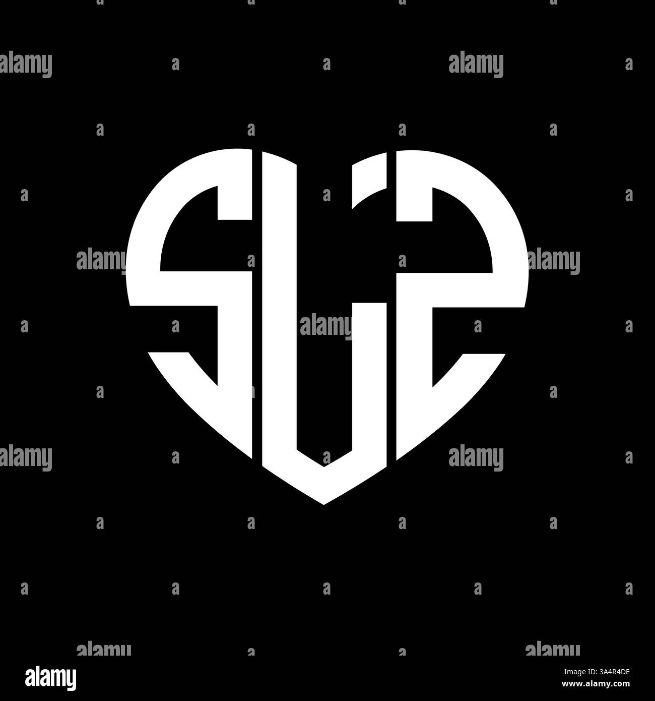 SLZ Unique modern flat abstract geometric initials vector letter logo ...