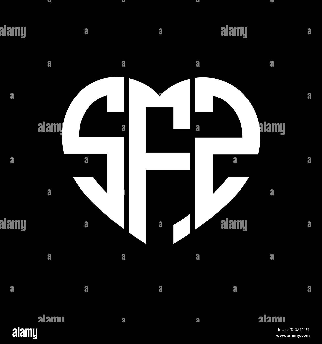 SFZ Unique modern flat abstract geometric initials vector letter logo ...